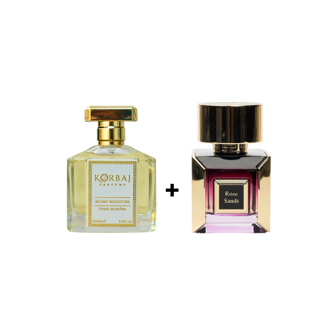 MUSKY SIGNATURE + ROSE SANDS - Extrait de Parfum 2×100ml – Korbaj ...